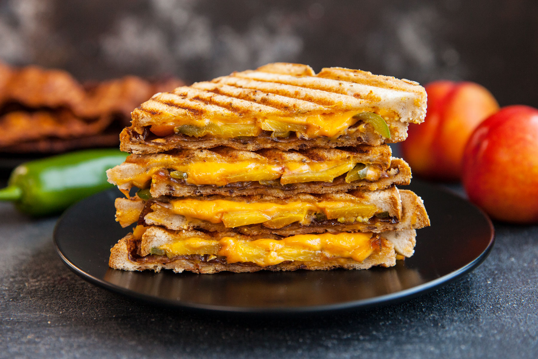 Easy Recipe Gluten-free Grilled Spicy Peach Sandwich