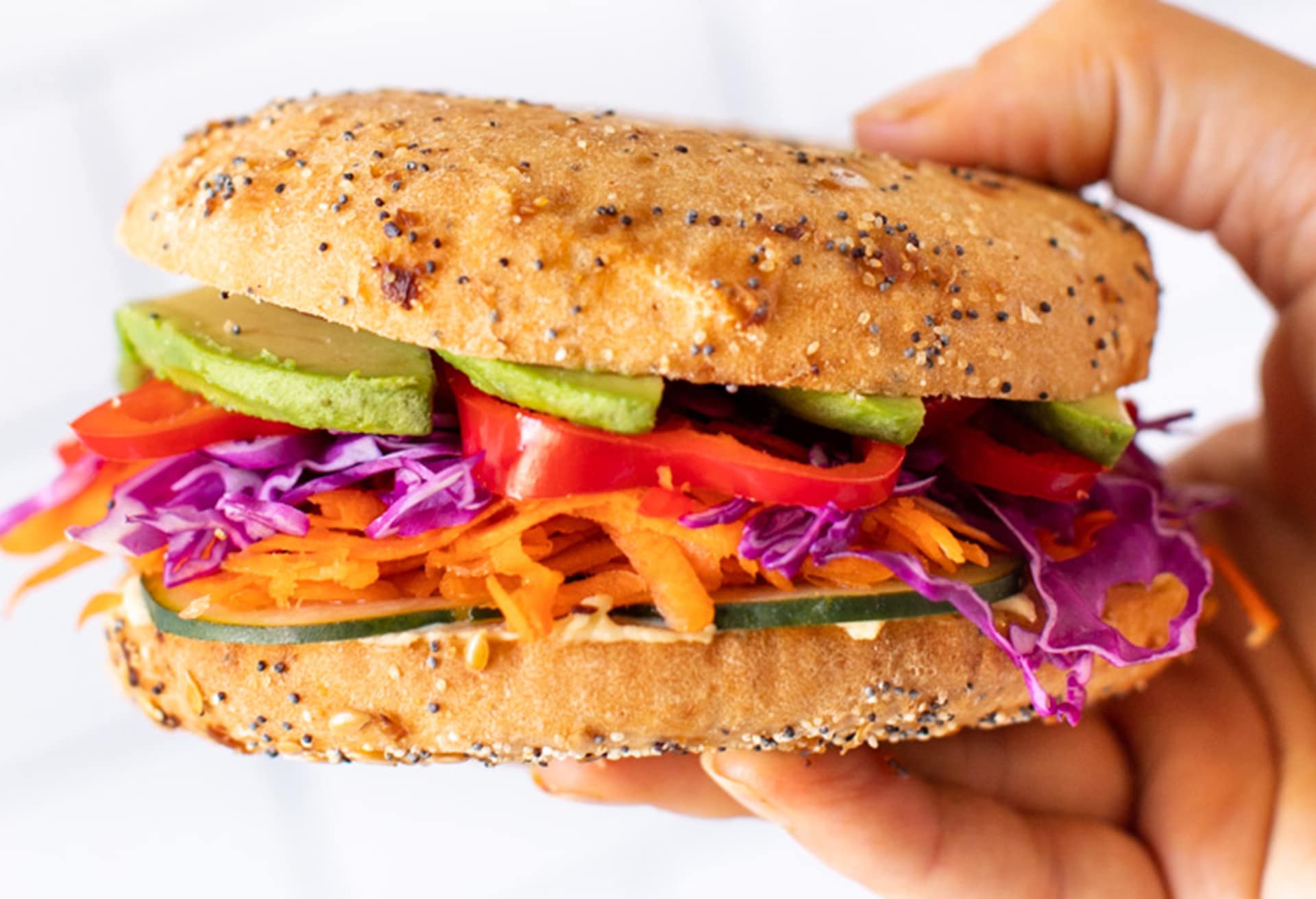 Hummus Bagel Recipe – Easy Veggie Ingredients & Delicious
